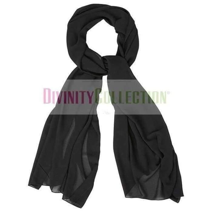 Chiffon Black Hijab - Standard exclusive at Divinity Collection